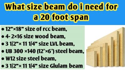 What size beam do I need for a 20 foot span - CivilHow